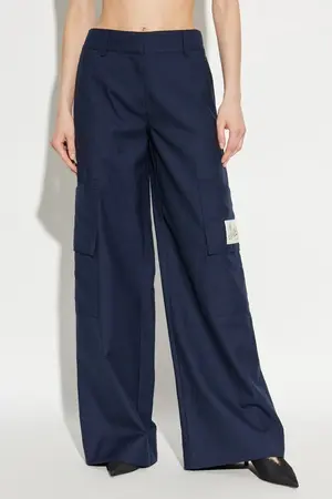 Off-White Navy Cargo Trousers