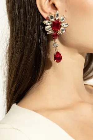 Dsquared2 Crystal Earrings - Red