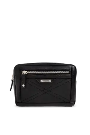 Iceberg Leather Belt Bag - Black