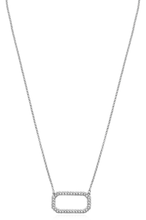 ALLSAINTS Crystal Pendant Necklace - Silver