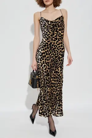 Balmain Animal Print Long Gown