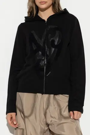 Acne Studios Hooded Lyocell-cotton Blend Sweatshirt With Graphic Heart Motif