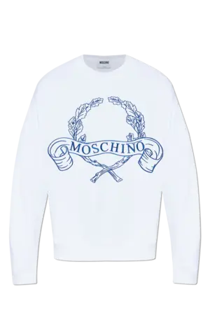 Moschino Embroidered Logo Cotton Sweatshirt - White