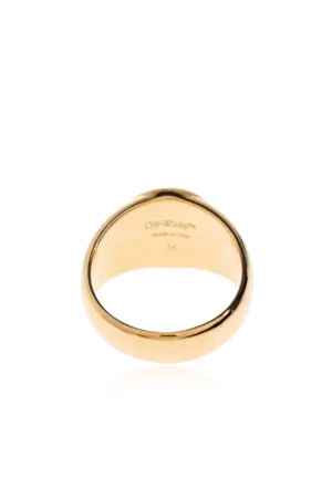 Off-White Brass Signet Ring
