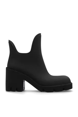Burberry Marsh Heeled Rain Boots Black