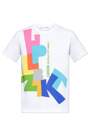 Comme Des Garçons T-shirt With A Colorful Print - White