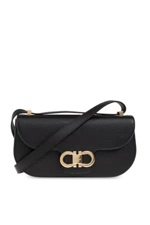 FERRAGAMO Leather Shoulder Bag Black