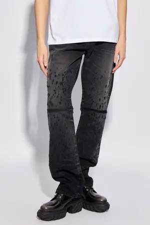 Amiri Distressed Straight Leg Jeans