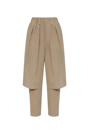 Issey Miyake Pleated Layered Trousers