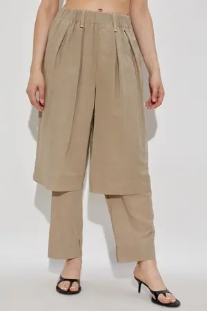 Issey Miyake Pleated Layered Trousers