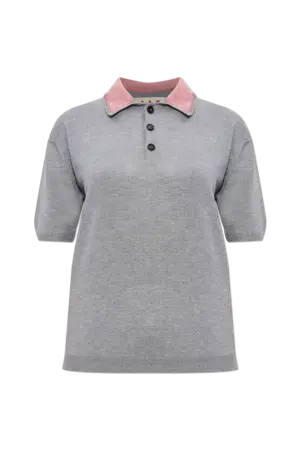 Marni Polo Shirt With Velour Collar