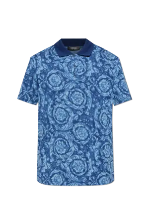Versace Polo Shirt With "barocco" Pattern