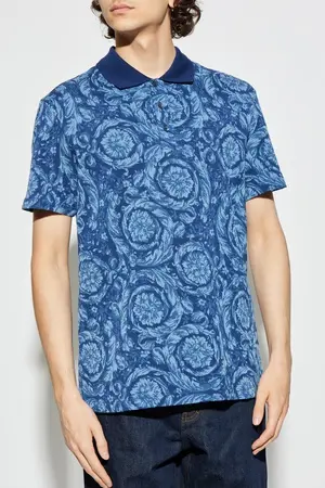 Versace Polo Shirt With "barocco" Pattern