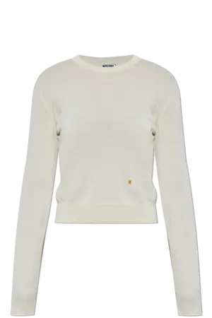 Moschino Sweater With Gold Tone Logo