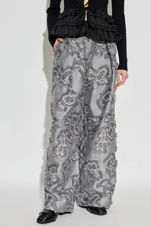 GANNI Vintage-effect Palazzo Trousers