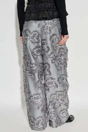 GANNI Vintage-effect Palazzo Trousers