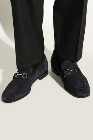 FERRAGAMO Balty Suede Loafers