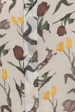 Marni Floral Print Silk Shirt