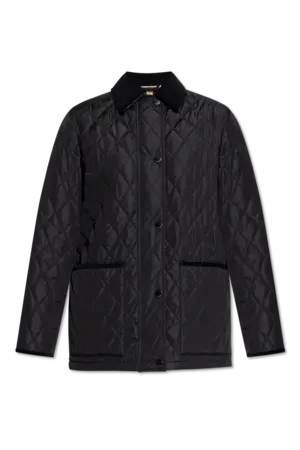 Burberry Quilted Jacket With Corduroy Collar