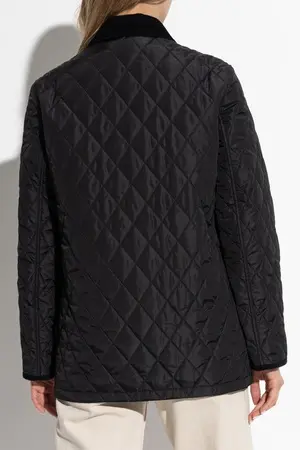 Burberry Quilted Jacket With Corduroy Collar