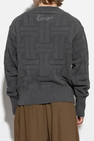 Kenzo Crew Neck Textured Knit Sweater