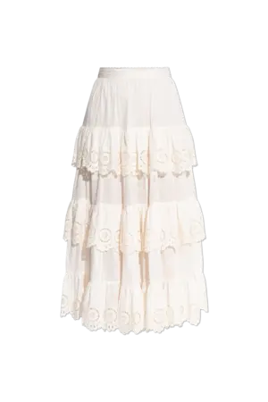 Zimmermann Ruffled Mid-calf Skirt