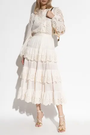 Zimmermann Ruffled Mid-calf Skirt