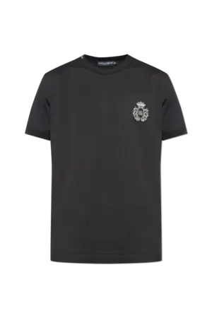 Dolce & Gabbana T-shirt With Appliqu - Black