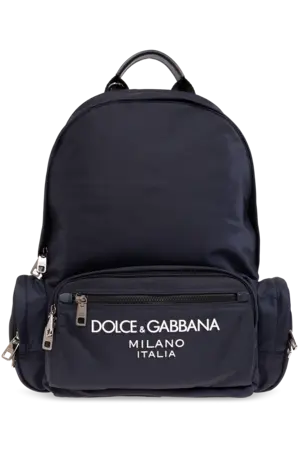 Dolce & Gabbana Logo Backpack - Navy Blue