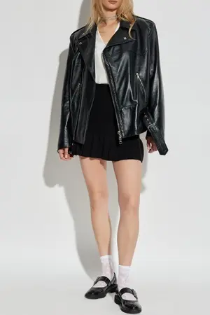 Alessandra Rich Leather Biker Jacket