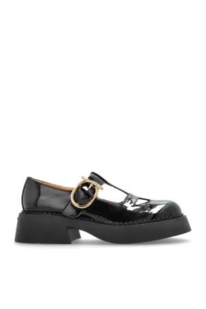 FERRAGAMO Arrow Leather Mary Jane Loafers