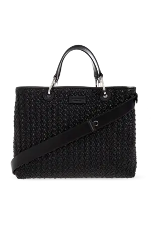 Emporio Armani Embossed Logo Shopper Tote