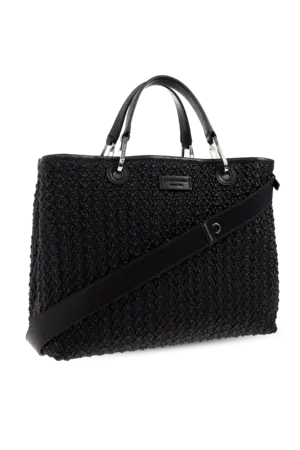 Emporio Armani Embossed Logo Shopper Tote