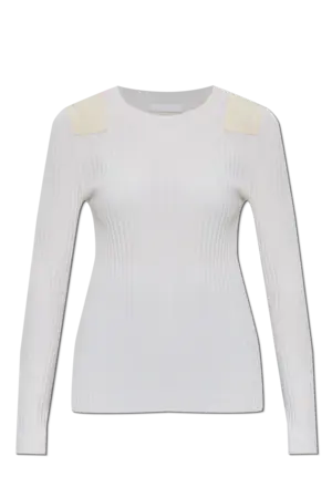 Helmut Lang Ribbed Long-sleeve Top - White