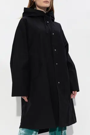 JIL SANDER Waterproof Parka With Logo - Black