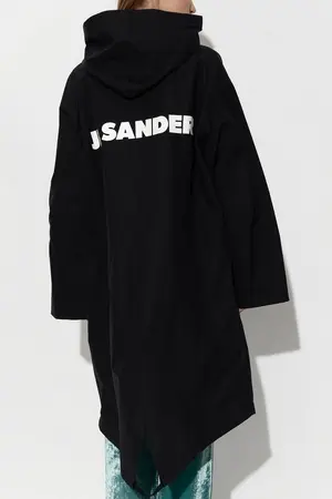 JIL SANDER Waterproof Parka With Logo - Black