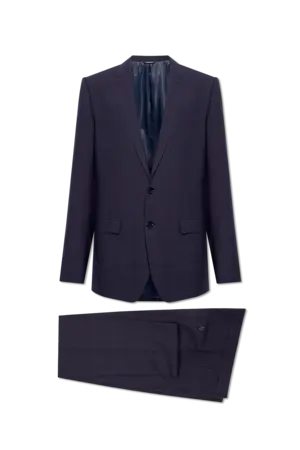 Dolce & Gabbana Checked Suit - Navy Blue