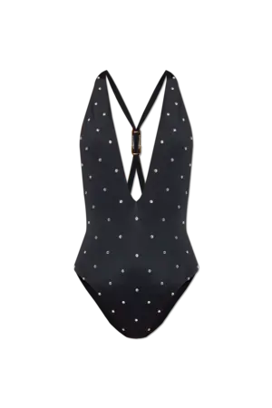 Versace Shimmering Appliqué One-piece Swimsuit - Black