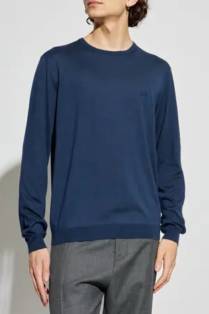 Giorgio Armani Crew Neck Silk And Cotton Sweater