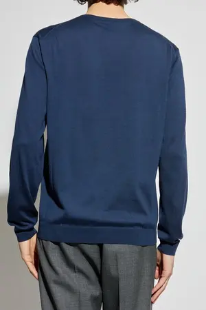 Giorgio Armani Crew Neck Silk And Cotton Sweater