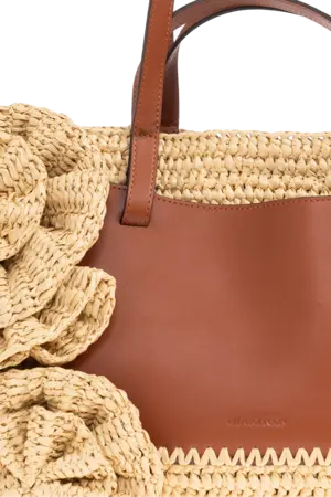 Ulla Johnson Lali Floral Shopper Bag - Beige