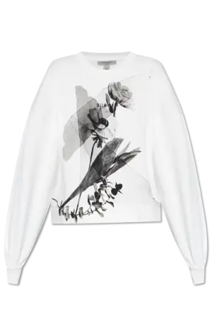 ALLSAINTS Lyss Botanical Print Cotton Jersey Sweatshirt - White