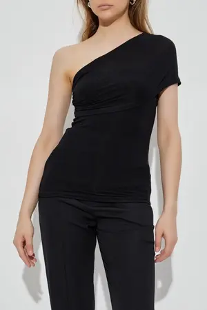 Helmut Lang Asymmetric Fine-knit Top