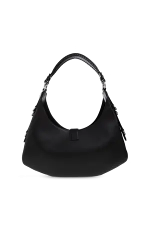 GANNI Leather Shoulder Bag - Black