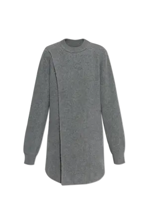JIL SANDER Wool Sweater With Asymmetric Pleat