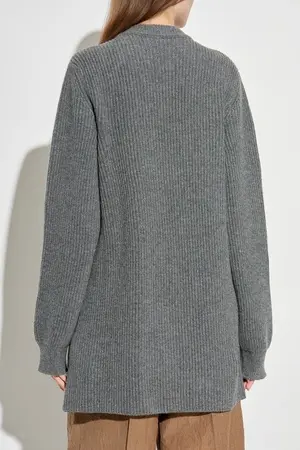 JIL SANDER Wool Sweater With Asymmetric Pleat
