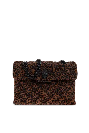 Kurt Geiger Kensington Leopard Print Shoulder Bag Brown