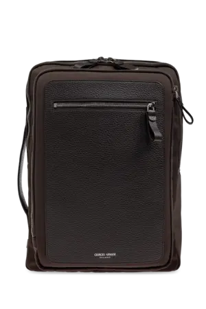 Giorgio Armani Logo Backpack - Brown