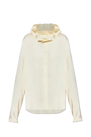 JIL SANDER Ruffled Collar Viscose Shirt