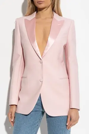 Alexander McQueen Blazer With Satin Lapels